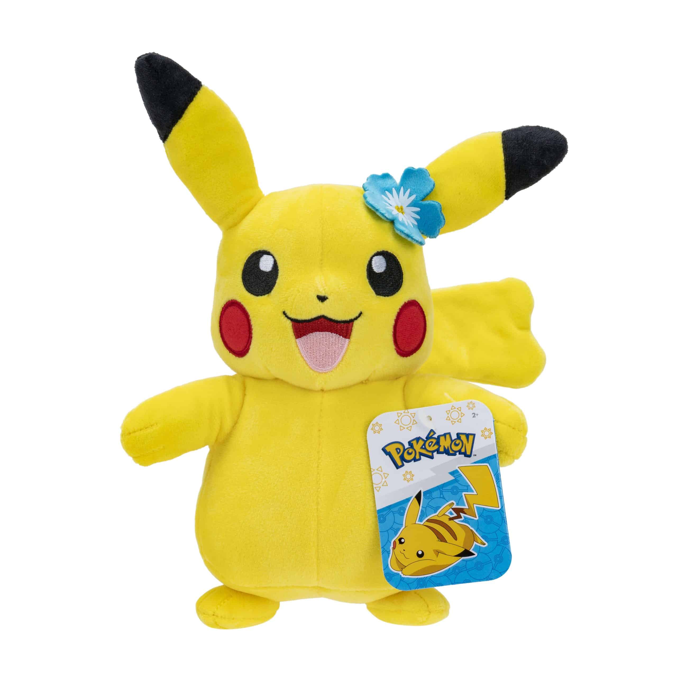 Pikachu with Blue Flower - 8 inch Seasonal Summer Plush - De Spellenhoorn